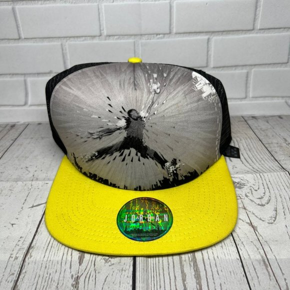 Jordan | Accessories | Air Jordan Jumpman Hat Snapback Cap Yellow New ...